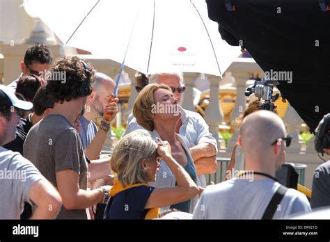Emma Thompson Is Seen Shooting Her New Film Love Punch At The