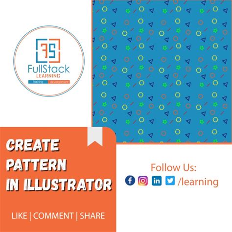 full stack learning on linkedin pattern design in illustrator tips