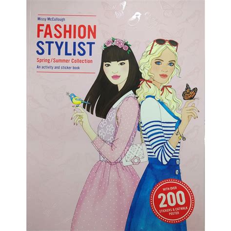 หนังสือ วาดภาพ แฟชั่น 200สติกเกอร์ ภาษาอังกฤษ Fashion Stylist Spring Summer Shopee Thailand