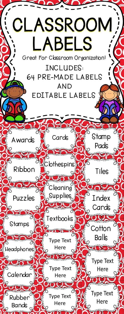 Editable Classroom Labels Classroom Labels Classroom Labels Printables Classroom