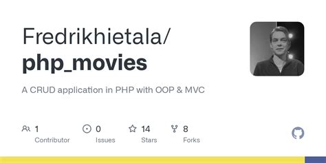 Github Fredrikhietalaphpmovies A Crud Application In Php With Oop And Mvc