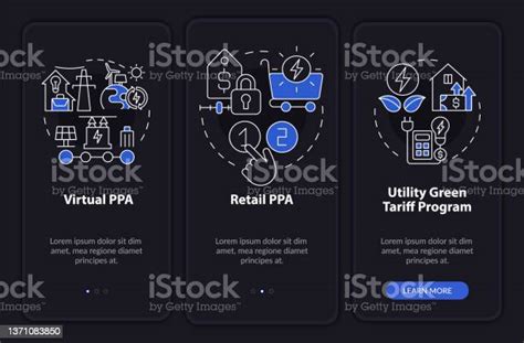 Types Of Ppa Night Mode Onboarding Mobile App Screen Stock Illustration Download Image Now