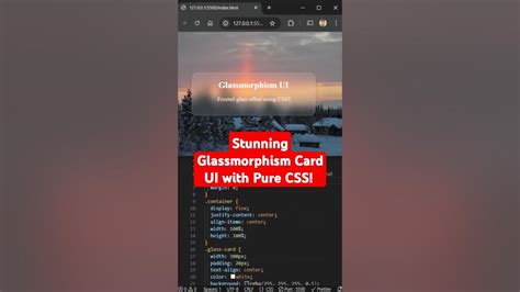 Stunning Glassmorphism Card Ui With Pure Css Coding Learntocode