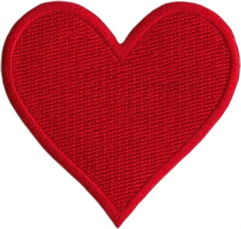 Patch Solid Red Heart Love Cute Valentine Romance Marriage Sew Iron