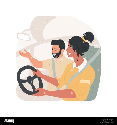 Good Driving Isolated Cartoon Vector Illustration Young Teenage Boy