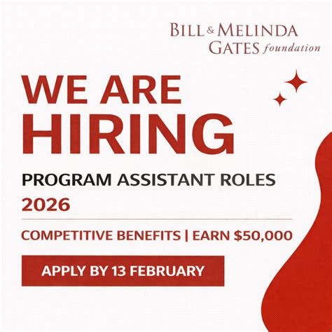 Gatesfoundation Programassistant Jobs2026 Competitivebenefits