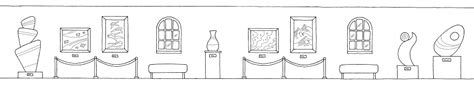 박물관 인테리어 그래픽 블랙 화이트 긴 스케치 일러스트 레이 션 벡터 박물관에 대한 스톡 벡터 아트 및 기타 이미지 박물관 액자 미술관 Istock
