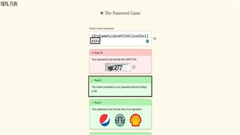 Password Game Rule 9 Roman Numerals That Multiply To 35 Pro Game Guides