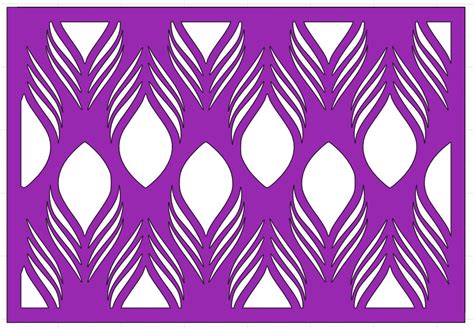 Retro Peacock Feather Pattern Stencil Etsy