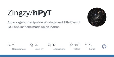 GitHub Zingzy HPyT A Package To Manipulate Windows And Title Bars Of GUI Applications Made