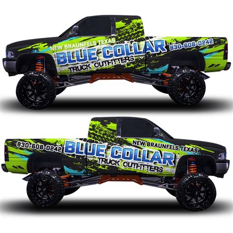 Create A Head Turning Thats A Bad Ass Truck Wrap For Blue Collar Truck Outfitters Car