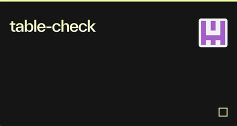 Table Check Codesandbox