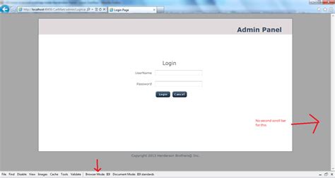 Javascript Ie9 Shows A Second Scroll Bar Inside The Window Frame Stack Overflow