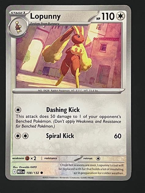 108132 Lopunny Pokémon Mega Evolution Base Common Jarvvos