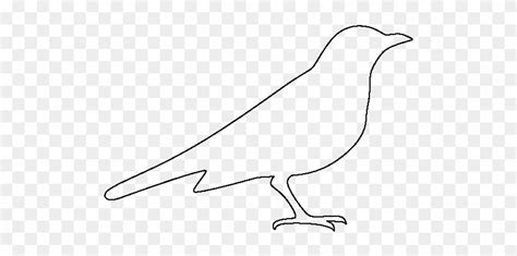 Crow Outline Template