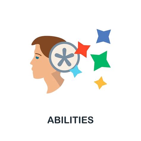 Плоская иконка способностей из коллекции управления репутацией простой элемент строки символ