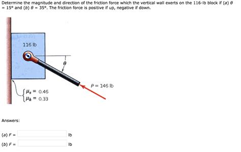 Solved Determine The Magnitude And Direction Of The Friction