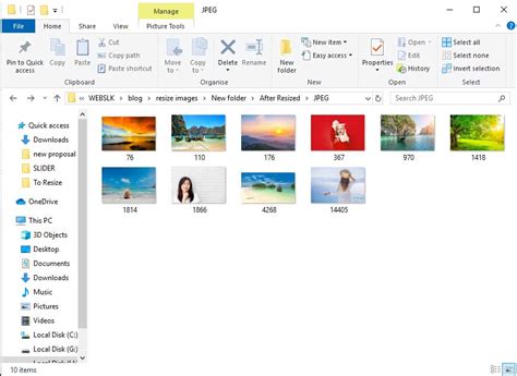 Resize Images For Upload To Your Website