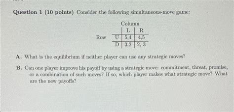 Solved Question 1 10 Points Consider The Following