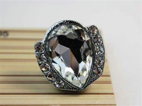 Crystal Knobs Glass Dresser Knobs Drawer Pull Handles Silver Etsy