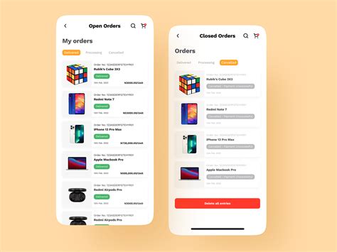 UI Screen Designs Behance