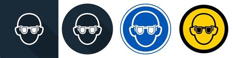 Symbol Wear Safety Glasses Symbol 2446298 Vector Art At Vecteezy