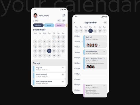 Calendar Task Manager App By Mariia Sizova On Dribbble