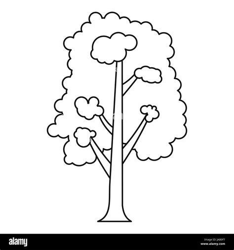 Tree Icon Outline Style Stock Vector Image Art Alamy