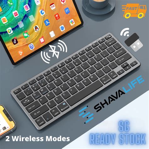 Bluetooth Wireless Keyboard With Ghz Usb Dongle Shopee Singapore