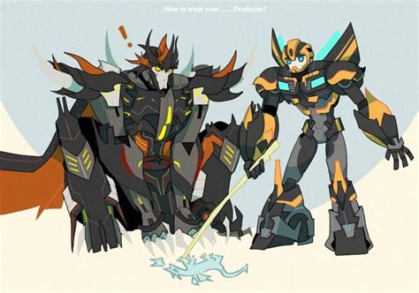 Predaking And Bumblebee Transformers Artwork Transformers Art Transformers Prime
