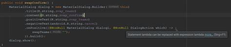 Android Anonymous Class Can Be Replaced With Lambda Hint Stack Overflow
