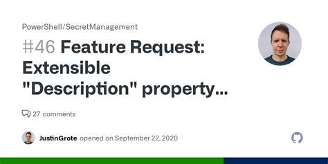 feature request extensible description property on [secretinformation] · issue 46