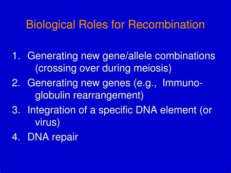 Ppt Dna Recombination Powerpoint Presentation Free Download Id 606624