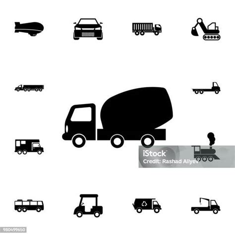 콘크리트 믹서 트럭 아이콘입니다 전송 아이콘의 자세한 설정 합니다 프리미엄 품질 그래픽 디자인 부호입니다 웹사이트 웹 디자인 모바일 응용 프로그램 모음 아이콘 중 하나 0