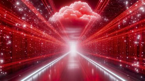 Cloud Based Firewall Visualization Illustrating Security In A Digital