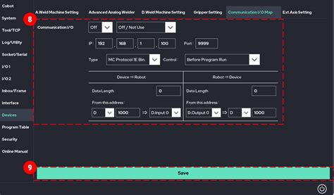 Set Up Devices Rainbow Robotics