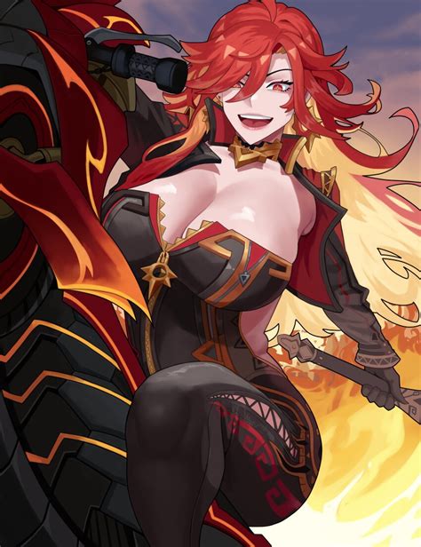 Arapanchi Mavuika Genshin Impact Genshin Impact Mihoyo Absurdres Highres 1girl Biker