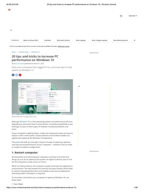 20 Tips And Tricks To Increase Pc Performance On Windows 10 Windows