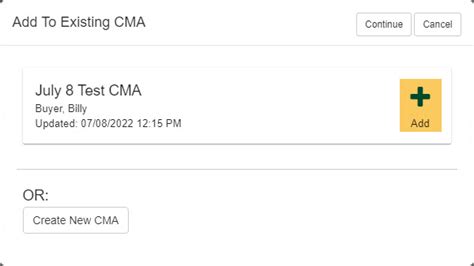 Add Comps To A Cma From Your Favorites Folder Connectmls