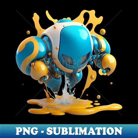 Robot Melting Png Sublimation Digital Download Transform Inspire