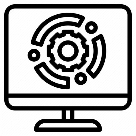 Computer Hardware Operation Software Systems Technology Icon