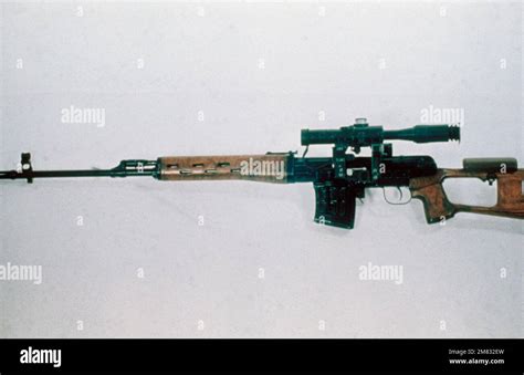A Soviet 7 62mm Dragunov Rifle Svd With A Pso 1 4 Power Sight Attached Country Unknown Stock