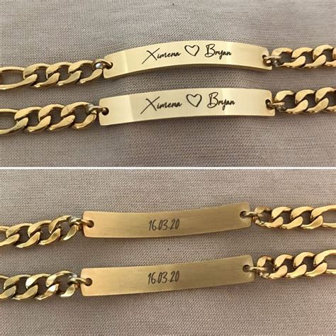 Pulseras De Parejas Con Nombres Y Fecha
