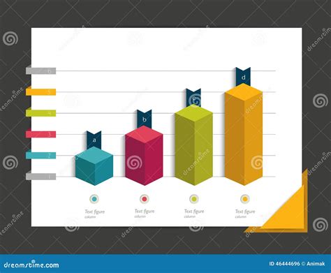 Infographic 3d Cube Diagram Chart Graph Cartoon Vector 66290651