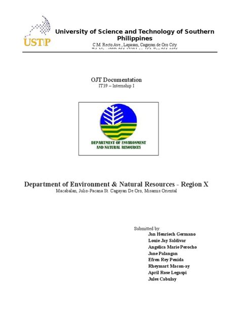 Ojt Documentation Pdf Natural Environment Economies
