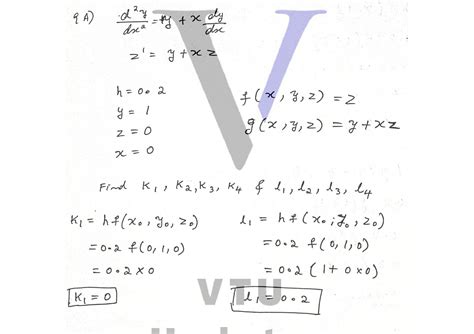 solve using runge kutta method of four order vtu updates