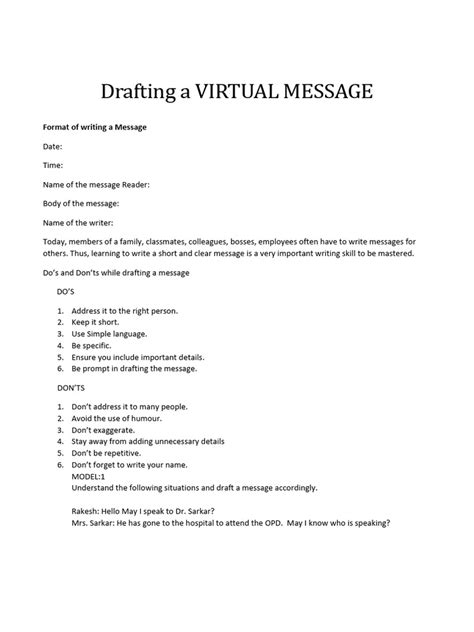 Virtual Message Pdf