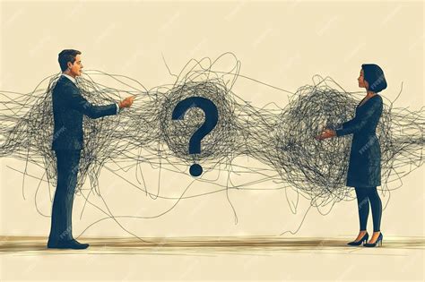 Business Communication Problem Misunderstanding Confusion Mess Conflict Of Opinions Meeting Or A