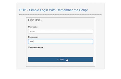 php simple login with remember me script free source code and tutorials