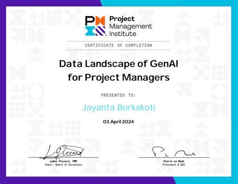 Jayanta Borkakoti On Linkedin Projectmanagement Ai Datalandscape Genai Pmi Siemens